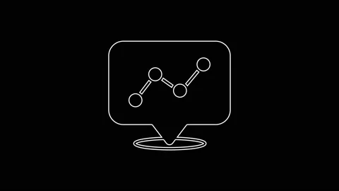 White line Graph, schedule, chart, diagr... | Stock Video | Pond5