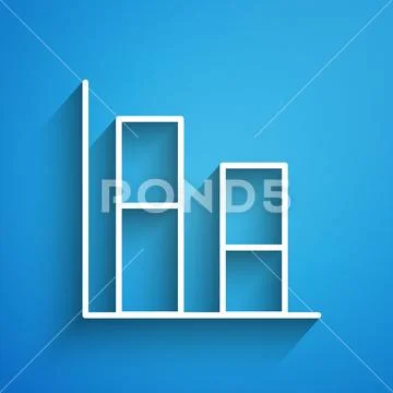 White line Graph, schedule, chart, diagram, infographic, pie graph icon ...
