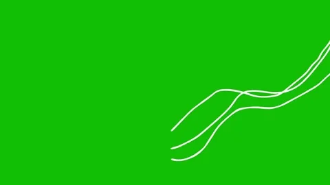 White lines animation on green screen 4k... | Stock Video | Pond5