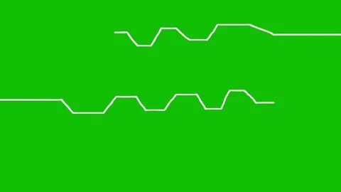 White lines animation on green screen 4k... | Stock Video | Pond5