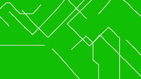 White lines animation on green screen 4k... | Stock Video | Pond5