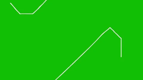 White lines animation on green screen 4k... | Stock Video | Pond5