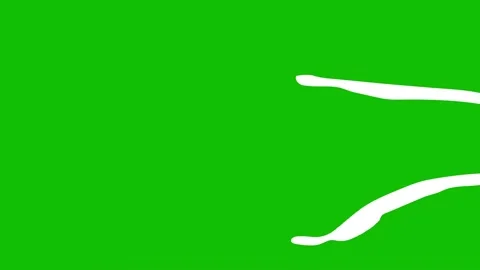White lines animation on green screen 4k... | Stock Video | Pond5