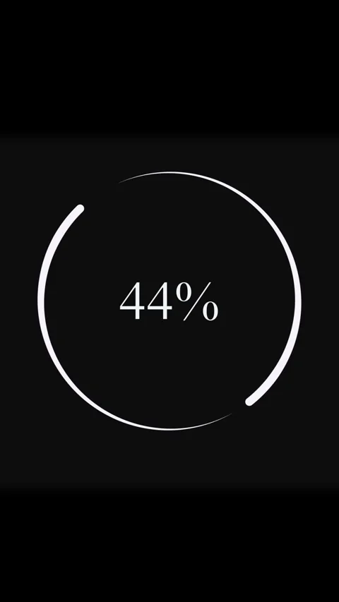 White Loading Circle with 100% Percent I... | Stock Video | Pond5
