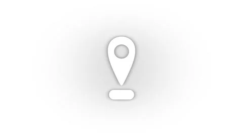 White location icon with shadow isolated... | Stock Video | Pond5
