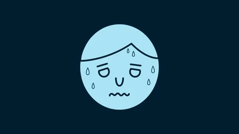 Animation Empji Sweating Stock Video Footage | Royalty Free Animation ...