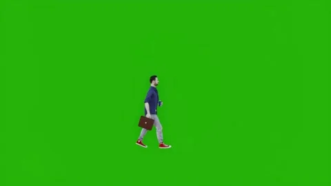 White man on green screen walking in off... | Stock Video | Pond5