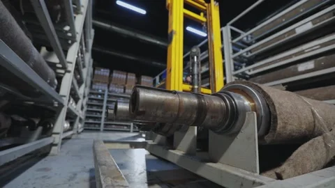 White man worker pushing stacker with cy... | Stock Video | Pond5