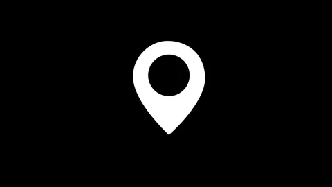 White map location pin symbol motion gra... | Stock Video | Pond5