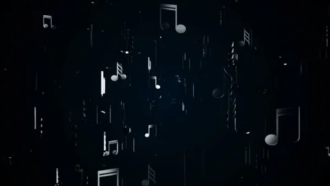 White music notes. Abstract background. ... | Stock Video | Pond5