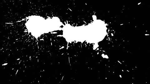 white paint splash, ink droplet, liquid ... | Stock Video | Pond5