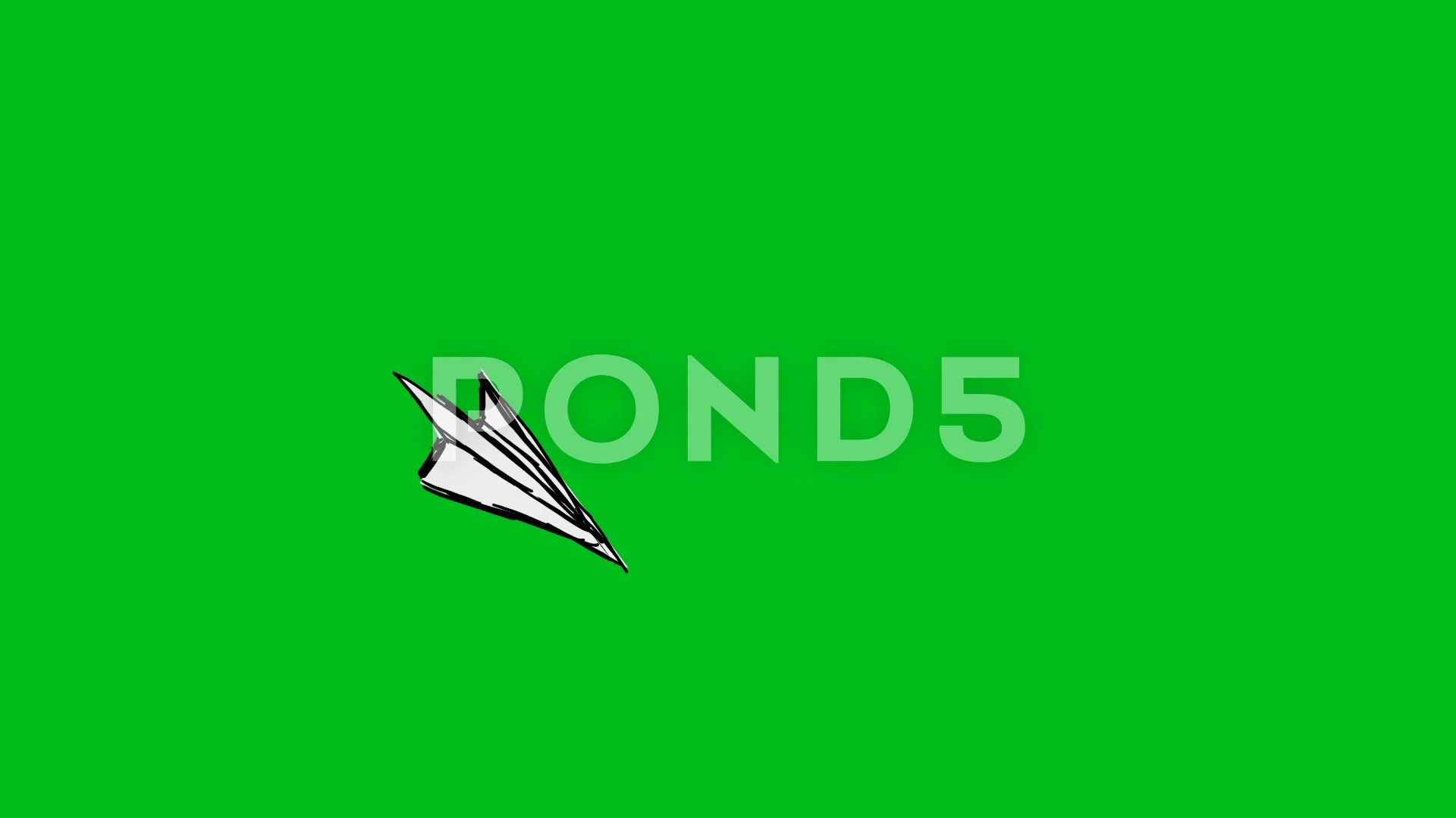 Paper Plane Flying Green Screen