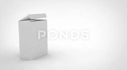 A white paper box half open in white background.3d render mockup ...