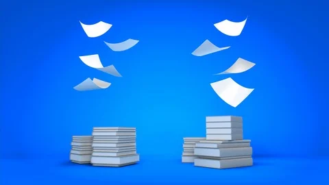 Stack Of Falling Paper Stock Video Footage | Royalty Free Stack Of ...