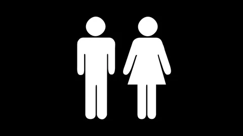 White pictograms of a man and woman coup... | Stock Video | Pond5