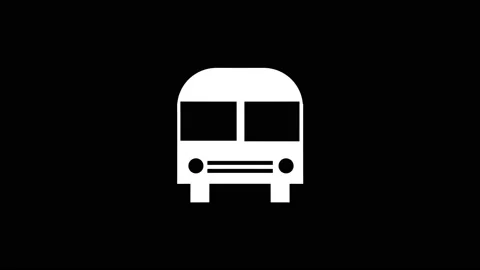 White picture of bus on a black backgrou... | Stock Video | Pond5