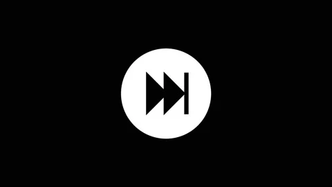White picture of rewind button on a blac... | Stock Video | Pond5