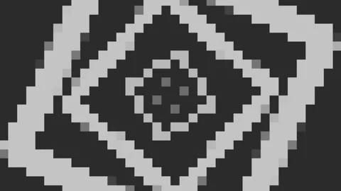 White pixels pattern in 8 bit on black g... | Stock Video | Pond5