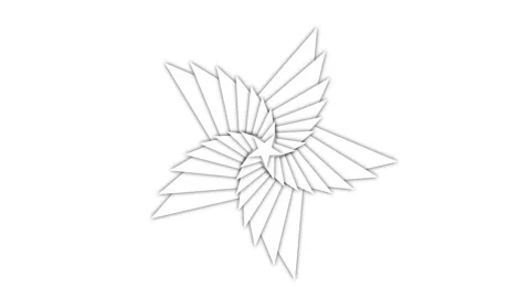 white polystar shapes animation on clear... | Stock Video | Pond5