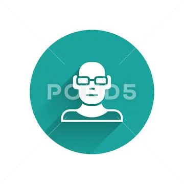 White Poor eyesight and corrected vision with optical glasses icon ...