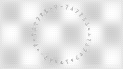 White Question Mark Circle Frame Isolate... | Stock Video | Pond5