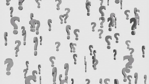 White Question Mark Floating Isolated on... | Stock Video | Pond5