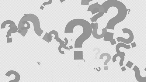 White question marks falling down on bla... | Stock Video | Pond5