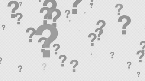 White question marks falling down on bla... | Stock Video | Pond5