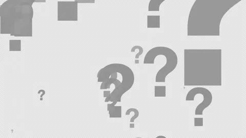 White question marks falling down on bla... | Stock Video | Pond5
