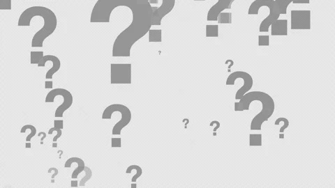 White question marks falling down on bla... | Stock Video | Pond5