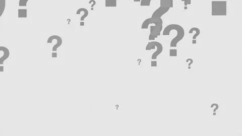 White question marks falling down on bla... | Stock Video | Pond5