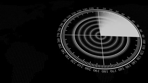 White radar screen scanning information ... | Stock Video | Pond5