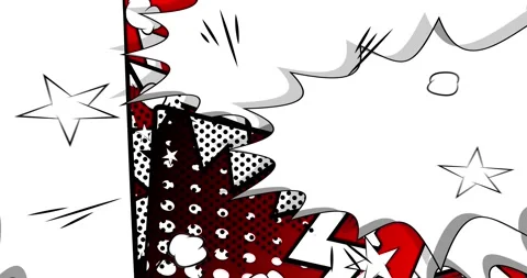 White Red pop art speech bubbles backgro... | Stock Video | Pond5