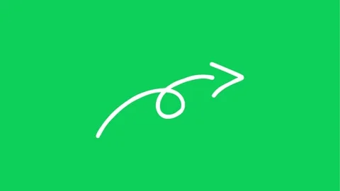 White right arrow sign animation on gree... | Stock Video | Pond5