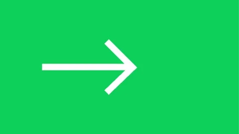White right arrow sign animation on gree... | Stock Video | Pond5