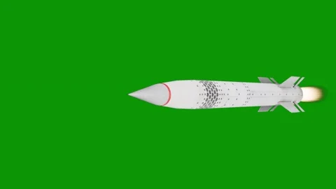 A white rocket on green screen and model... | Stock Video | Pond5