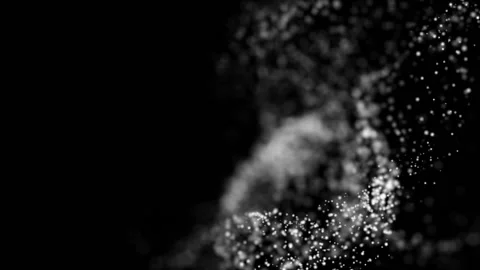 white round particles moving on a black ... | Stock Video | Pond5