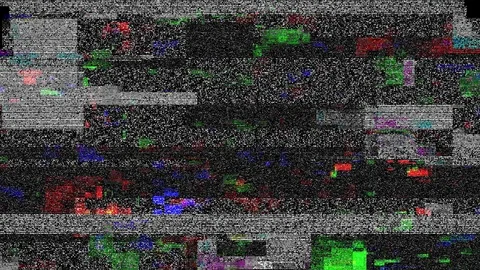 White screen glitch noise with shutdown | Stock Video | Pond5
