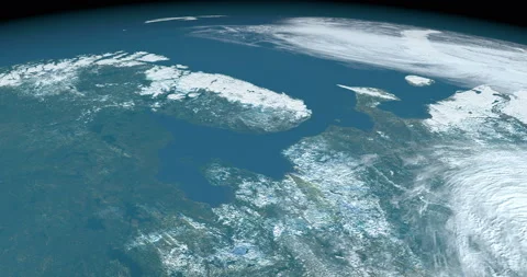 White Sea in planet earth, aerial view ... | Stock Video | Pond5