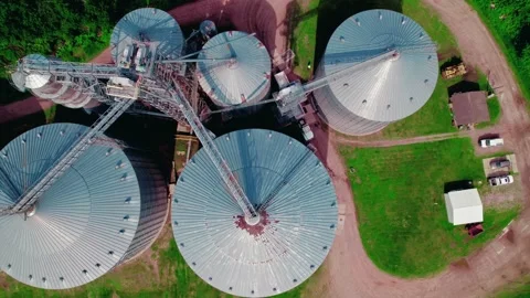 White Semi truck with hopper grain trail... | Stock Video | Pond5