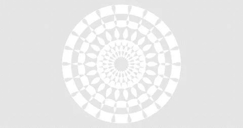 White Simple mandala Rotating with Alpha... | Stock Video | Pond5