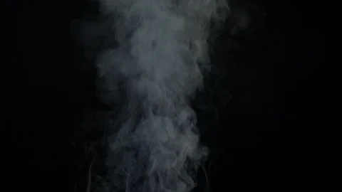 White smoke floating up on black screen ... | Stock Video | Pond5