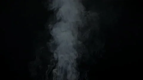 White smoke floating up on black screen ... | Stock Video | Pond5