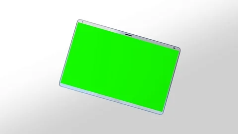 White tablet computer with isolated gree... | Stock Video | Pond5