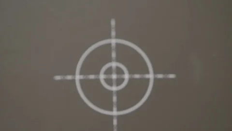 White target on a gray background, in th... | Stock Video | Pond5