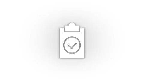 White task not completed icon with shado... | Stock Video | Pond5