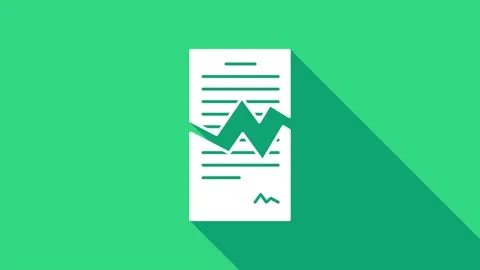 White Torn contract icon isolated on gre... | Stock Video | Pond5