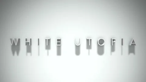 white utopia 3D title animation white te... | Stock Video | Pond5