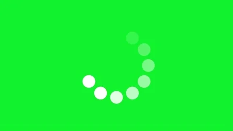 white vector waiting loading sign on gre... | Stock Video | Pond5