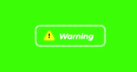 white warning glitch effect on green scr... | Stock Video | Pond5